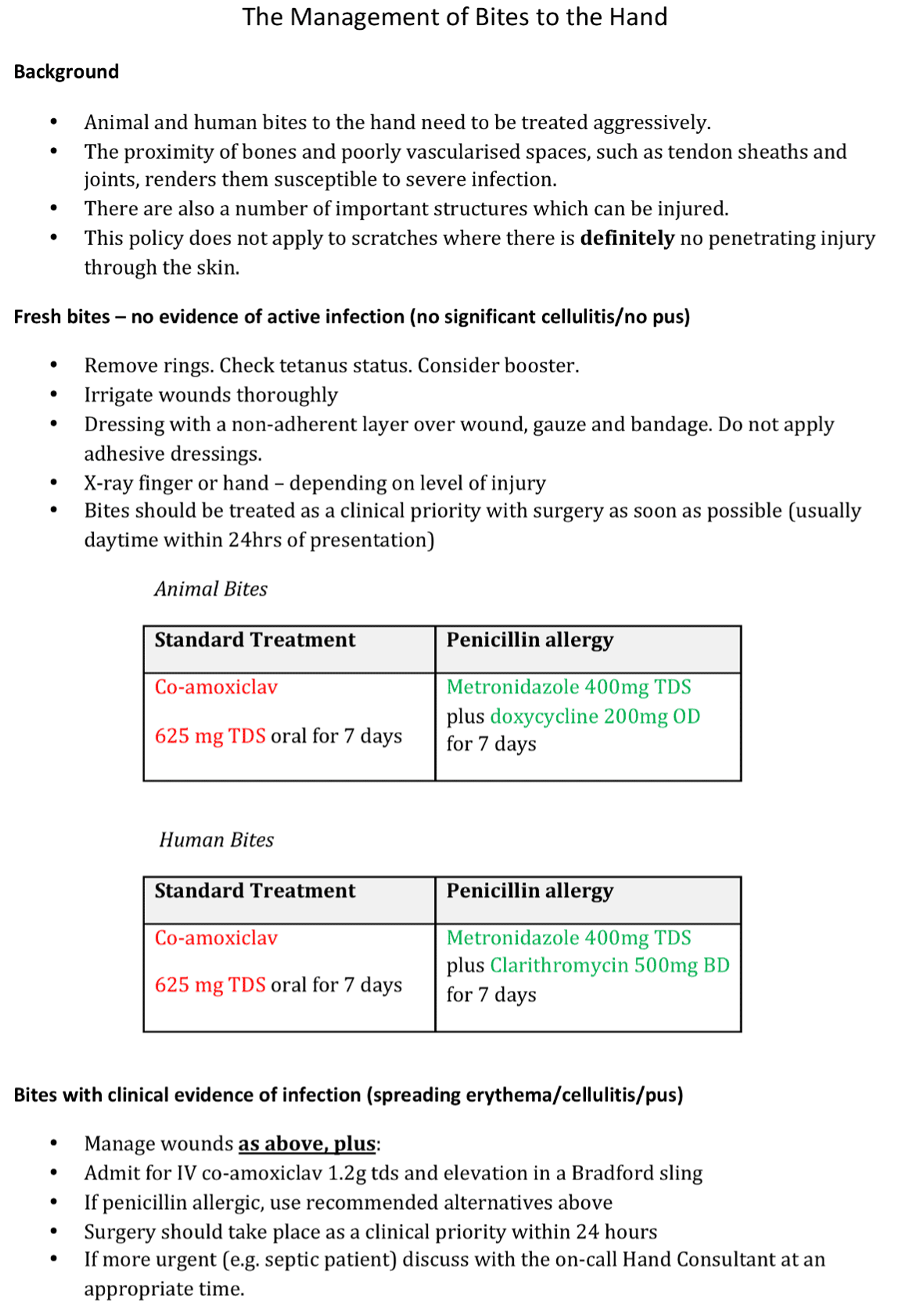 Ambulatory Management of Bite Injuries to the Hand: A Safe and Cost ...