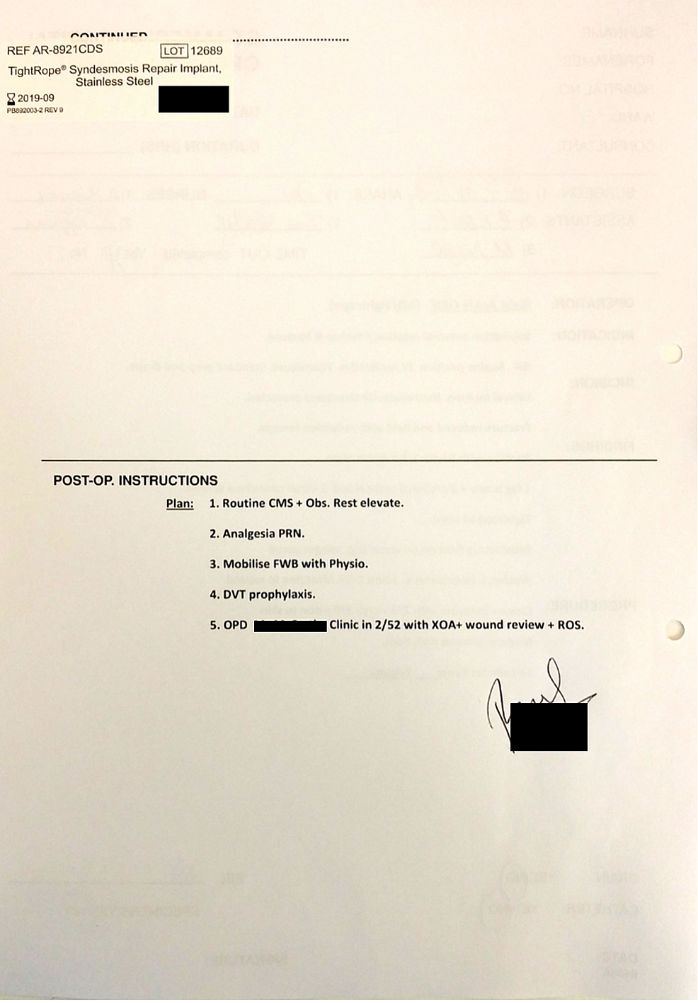 Improving the Standard of Orthopaedic Operation Documentation Using ...