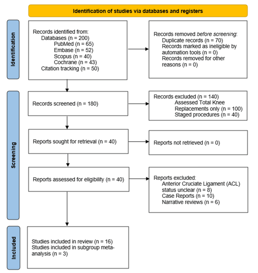 Comparative Outcomes of Synchronous Anterior Cruciate Ligament (ACL ...