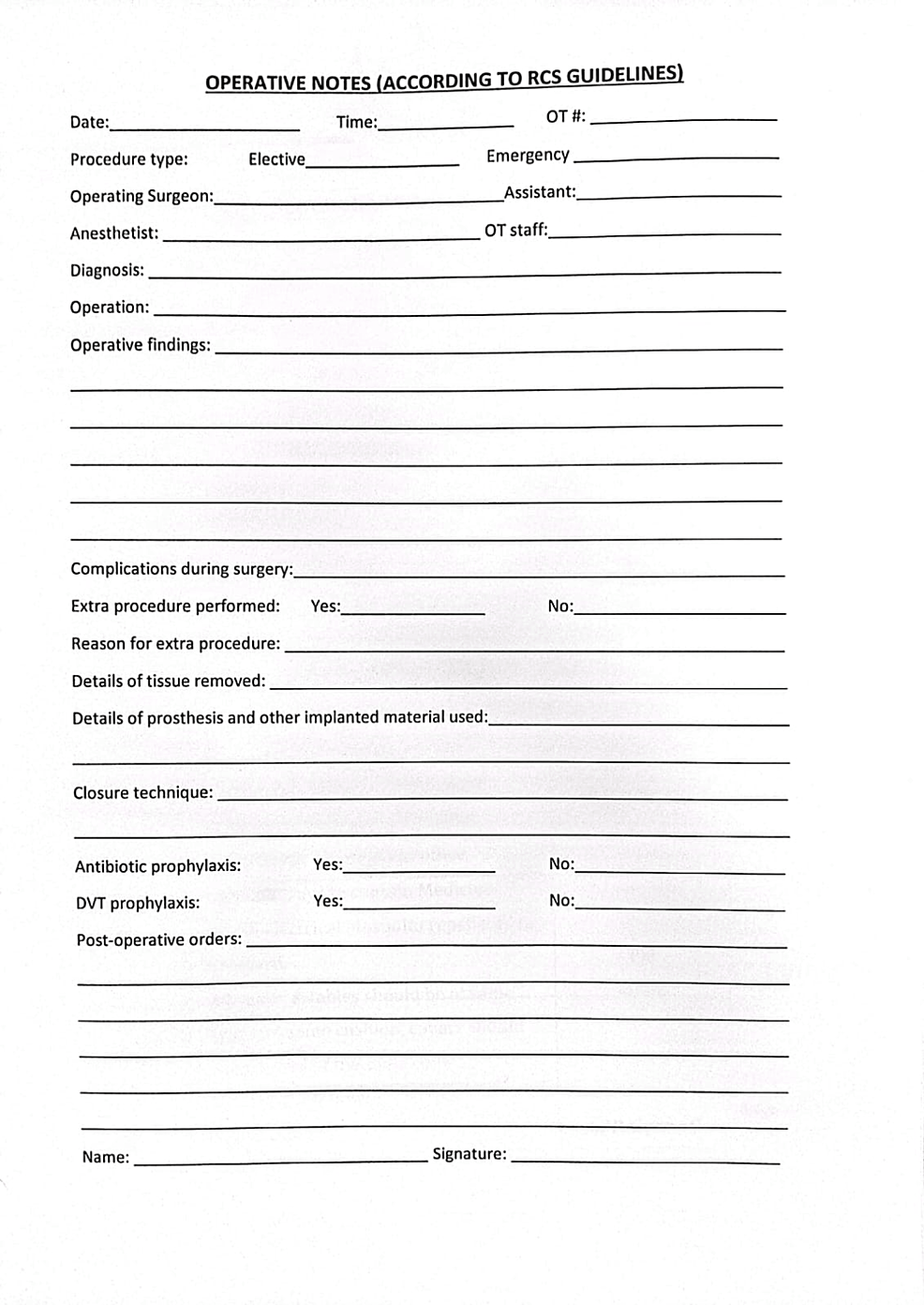 Improving the Quality of General Surgical Operation Notes According to ...